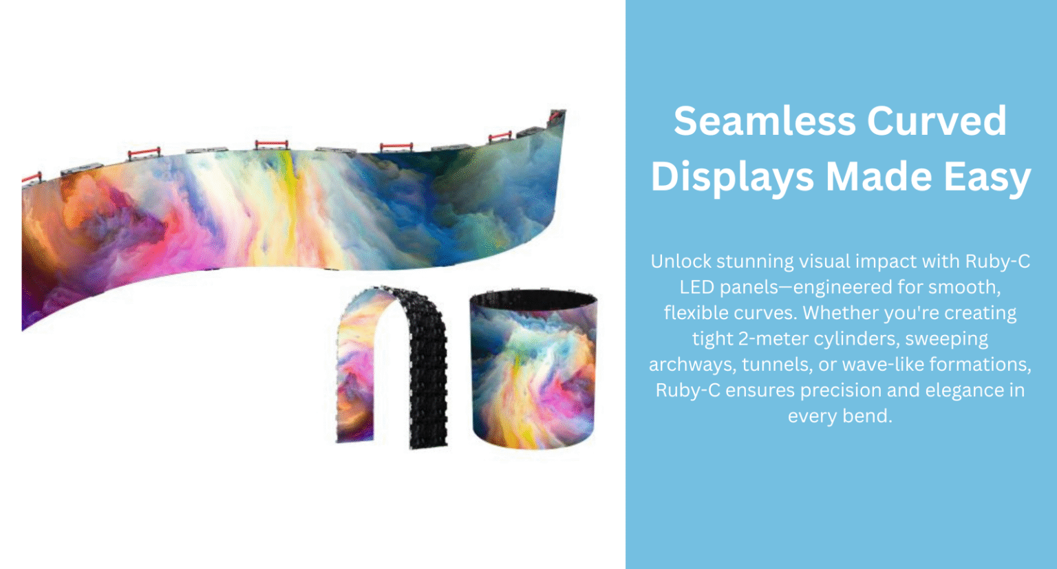 Curved LED Display: Ultra-Fine Pixel Pitch, Color Accuracy & Versatile ...